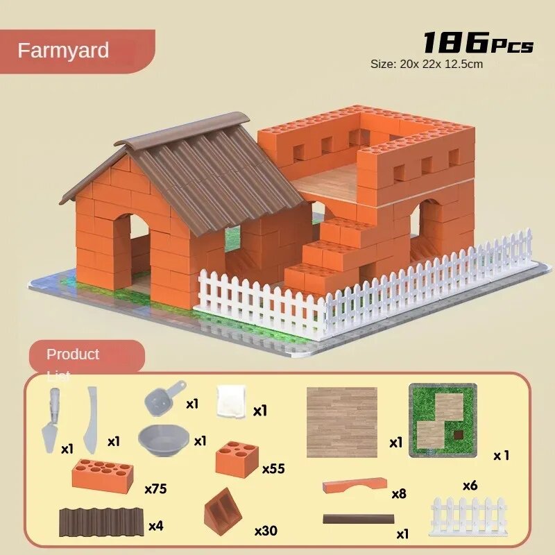 Мини-набор Для Сборки Из Кирпичиков: Игрушка-конструктор «Сделай Сам» Из Настоящего Камня Для Творческого Моделирования Архит.