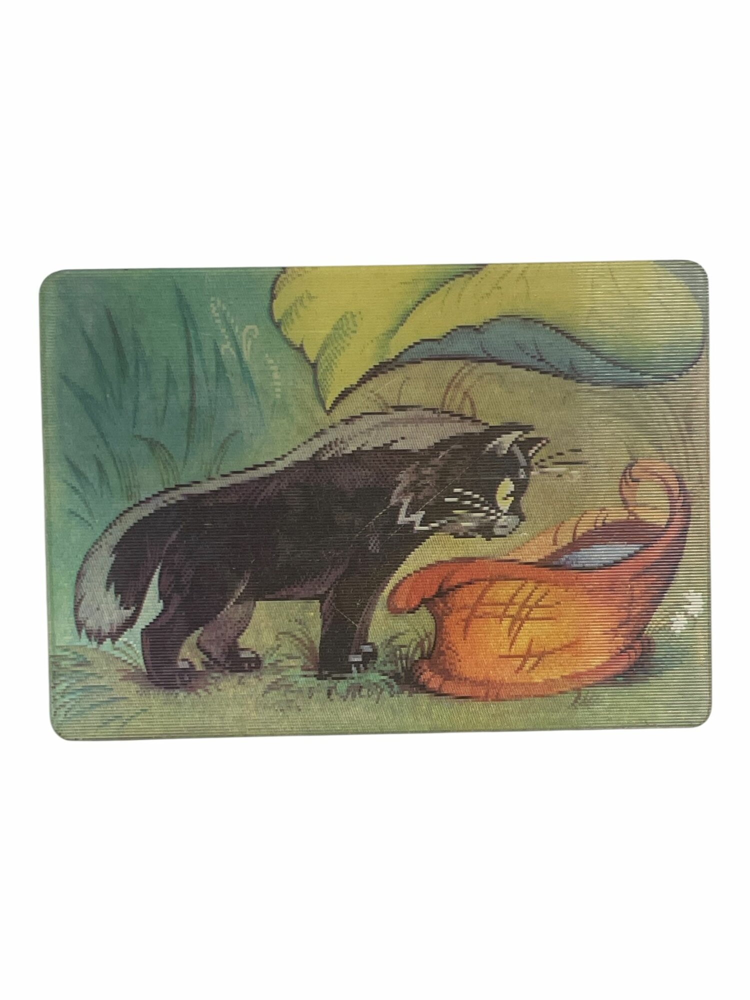 Советский винтажный переливающийся календарь, советская мультипликация, сделано в СССР