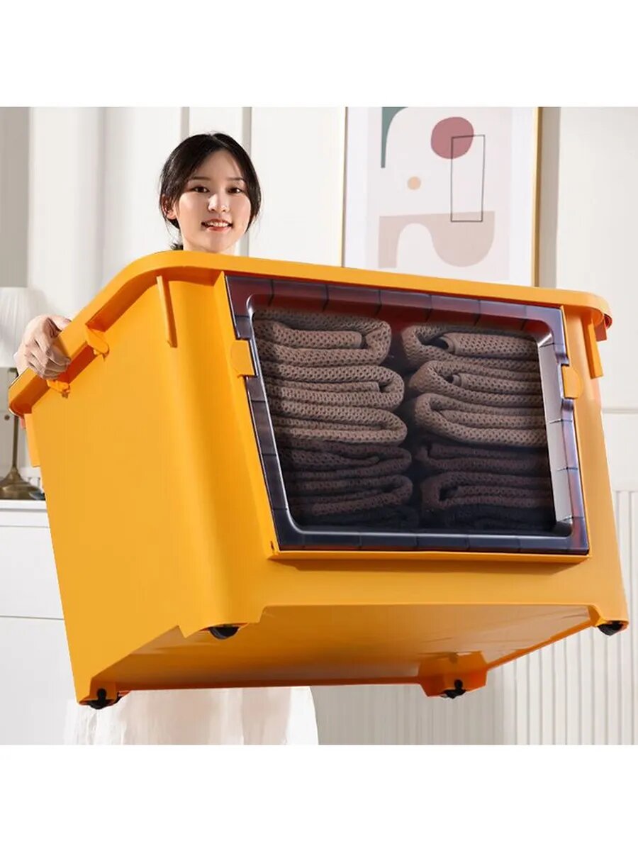 Пластиковый бокс 100л с фронтальным и боковым открытием