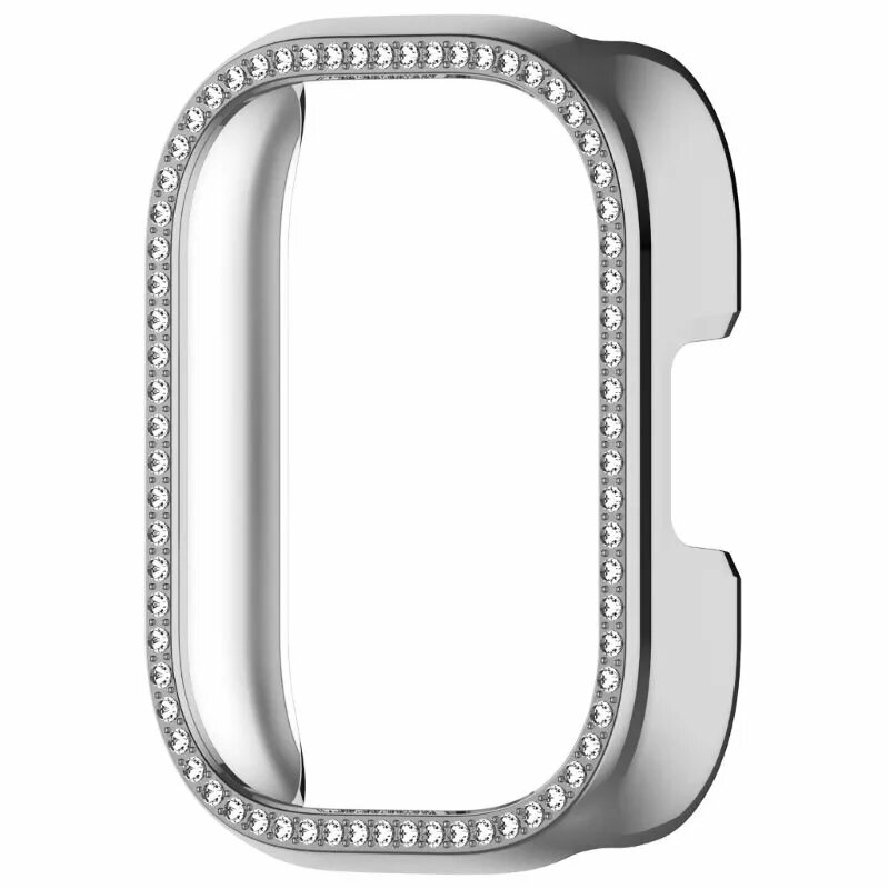 Чехол для Redmi Watch5 Lite с одиночным сверкающим дизайном - гальваническое серебро