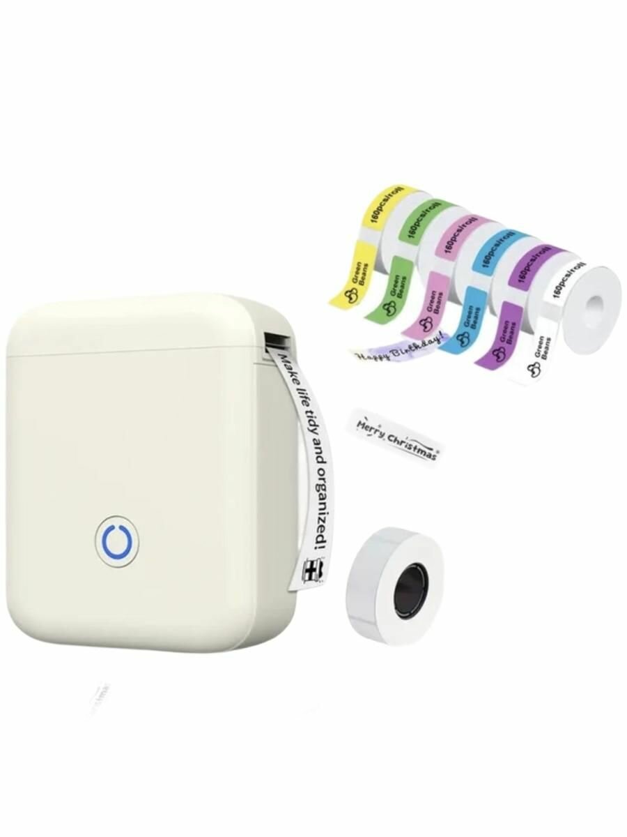 Термопринтер для этикеток, мини принтер с Bluetooth для смартфона