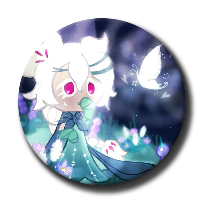 Булавка белая лилия 58 мм style-6