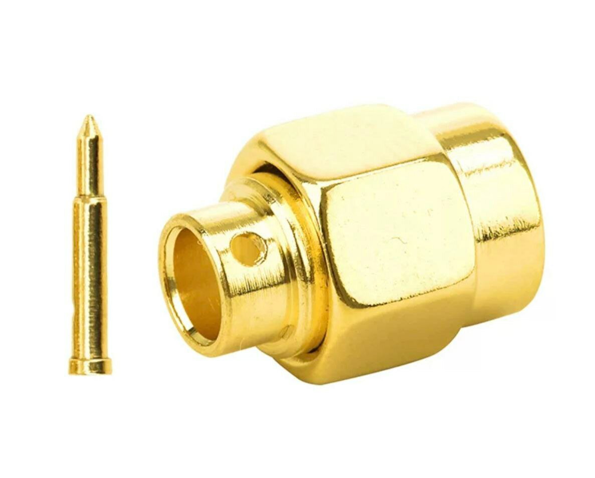 Разъём SMA Male под пайку на кабель RG 402 CF-141-50 разъём S-115-141 - 2 шт