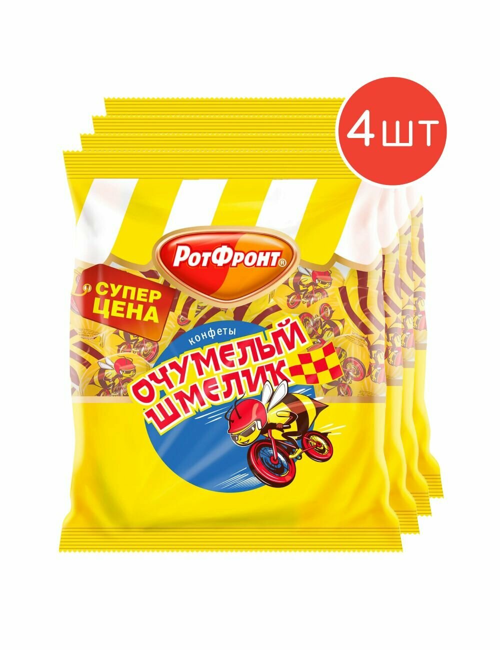 Конфеты мармеладные Рот Фронт Очумелый шмелик микс 250г 4шт