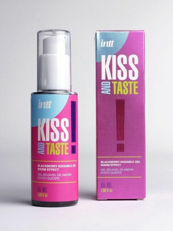 INTT Kiss and Taste оральный съедобный согревающий гель Ежевика, 55 мл (Португалия)