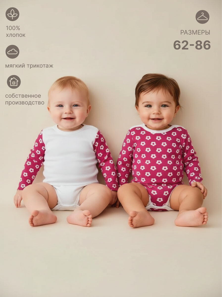 Боди Базовая, комплект из 2 шт.