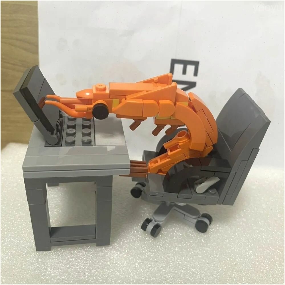 Конструктор "Флора и фауна", сборная модель, длина 12 см, серый/оранжевый