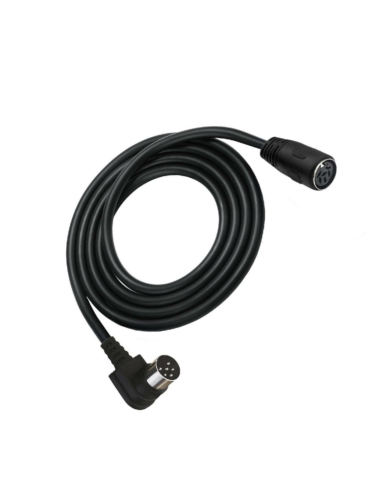 90-градусный DIN 6-контактный кабель-адаптер от мужчины к женщине, конвертер 6-контактных звуковых данных