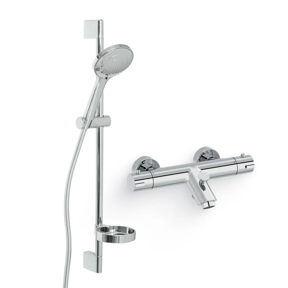 Душевой комплект Гарнитур Jacob Delafon Elite E32910-CP / Термостат Brive E24335-CP