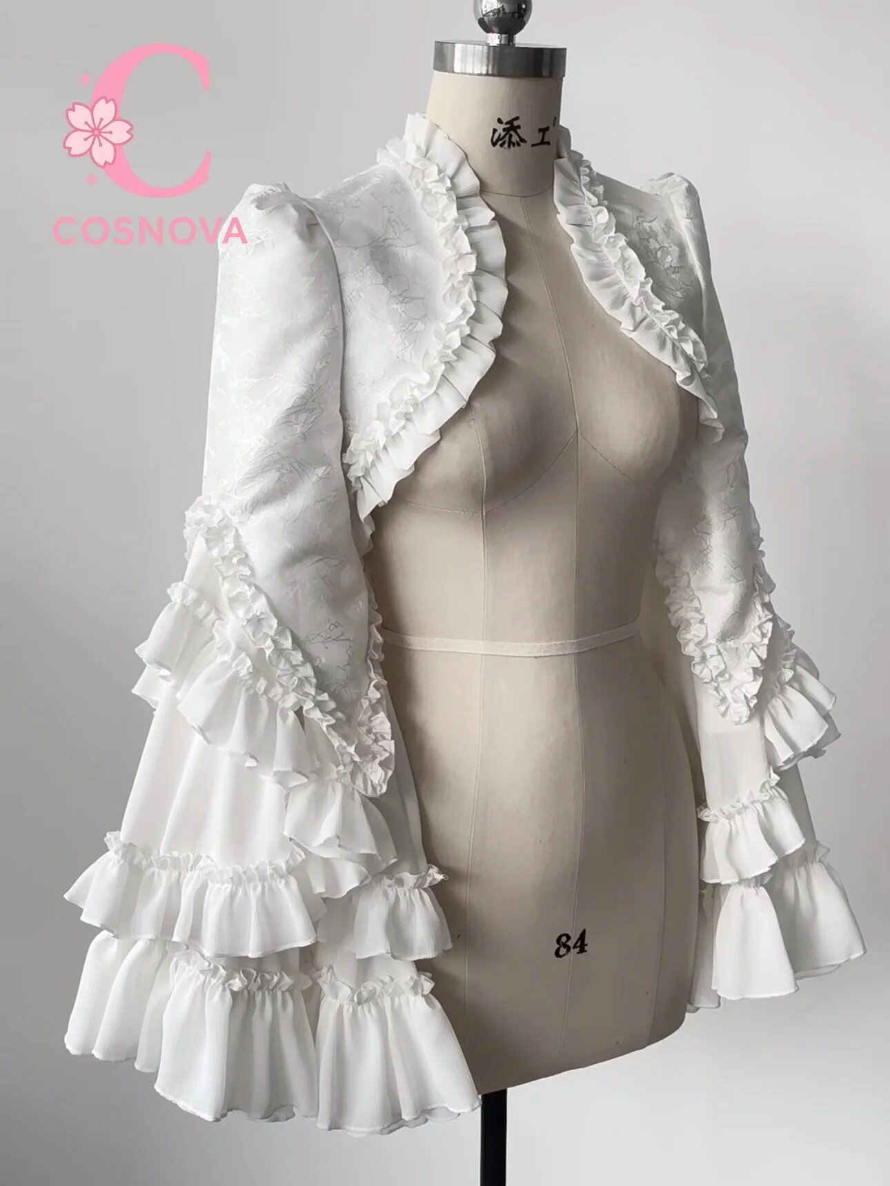 EAEOVNI Болеро из хлопка для женщин Белый, S, Бежевый