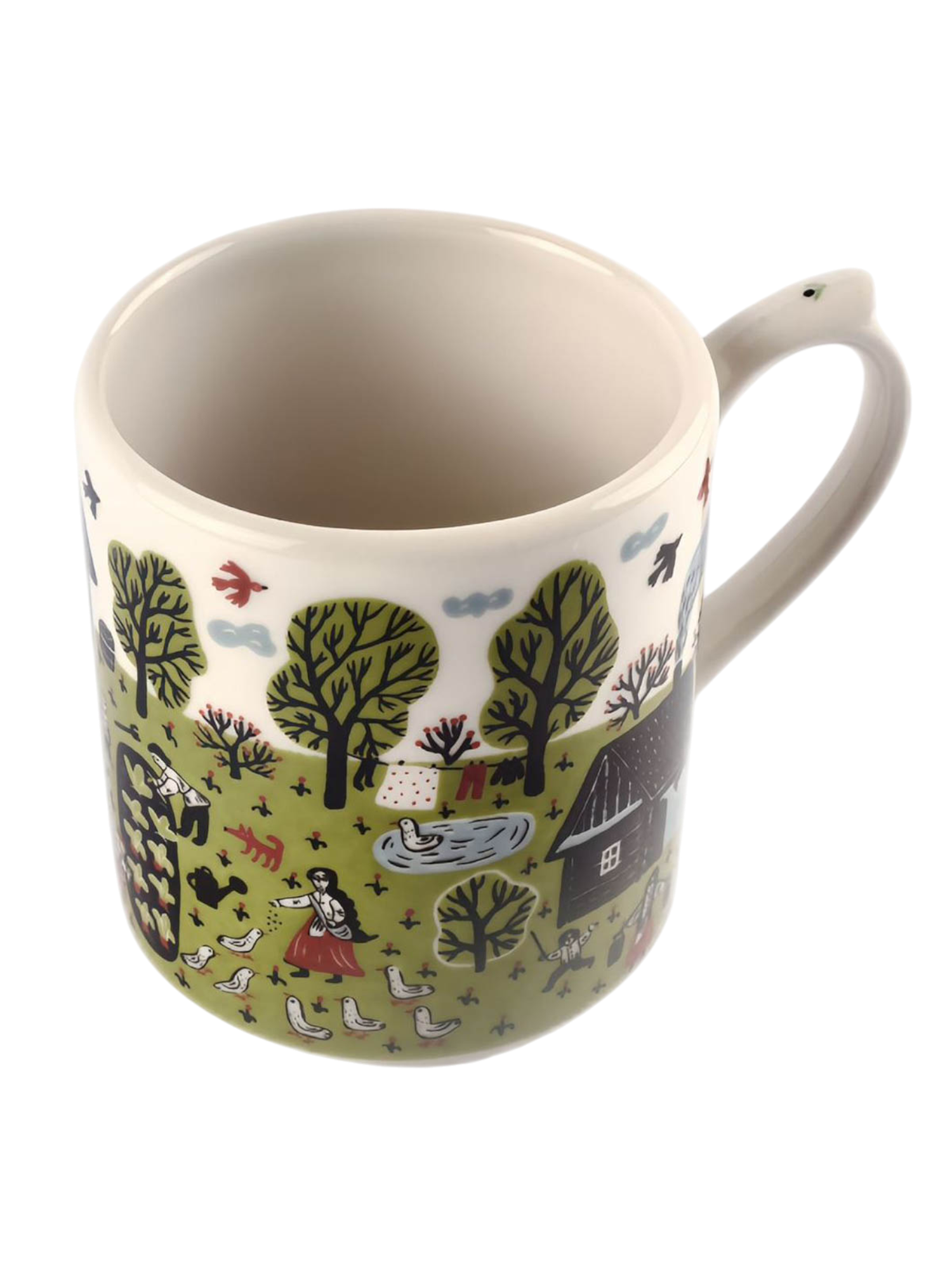 Кружка Дымов Керамика Суздаль. Огород Уткина Урожай, 300 мл, керамика, с рисунком