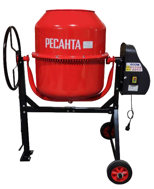 Бетономешалка Ресанта БМ-180Ч, 180 л, 32 об/мин, 800 Вт, чугун