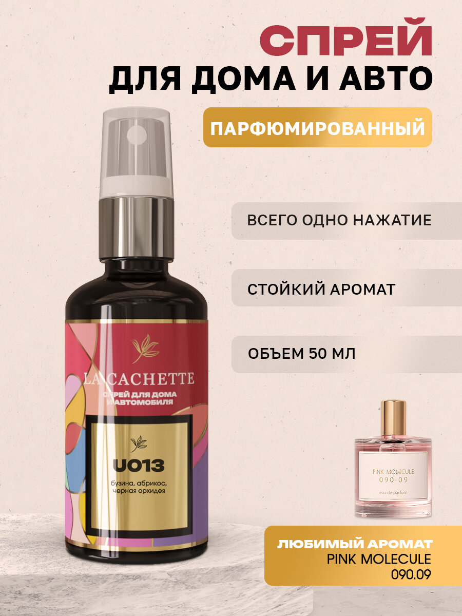 Ароматизатор для автомобиля La Cachette U013 Pink Molecule 090.09, 50 мл