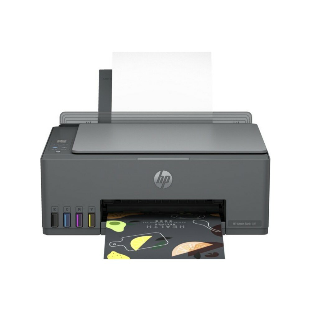 МФУ струйный HP Smart Tank 581 (A4, принтер/копир/сканер, 4800х1200dpi(цв), до22чб/16цв ppm, 64Mb, СНПЧ, WiFi, USB) (4A8D4A)