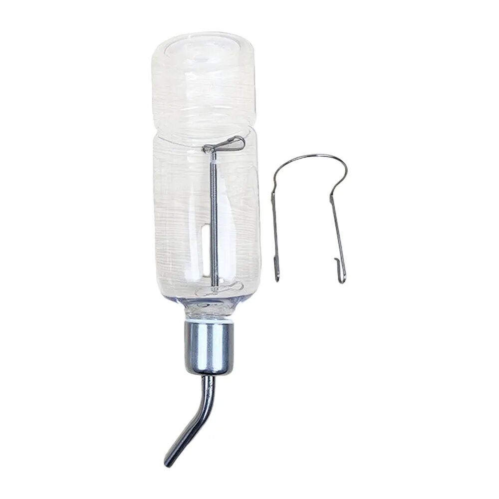 Автоматическая поилка для грызунов, навесная, 350 мл, для хомяков, морских свинок, кроликов, шиншилл, с металлической шариковой головкой