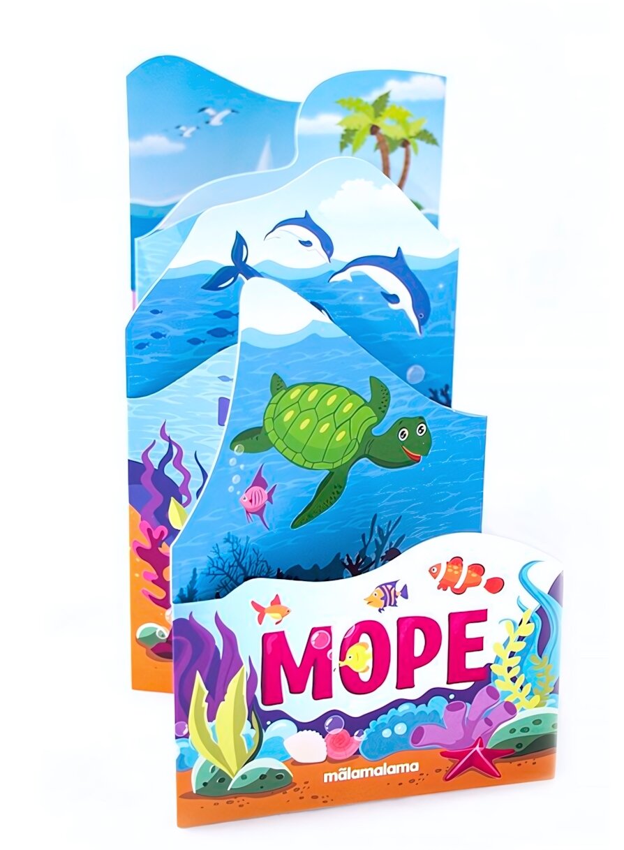 Книжка-гармошка детская "Море" Malamalama, развивающая, с морскими животными, слим-картон