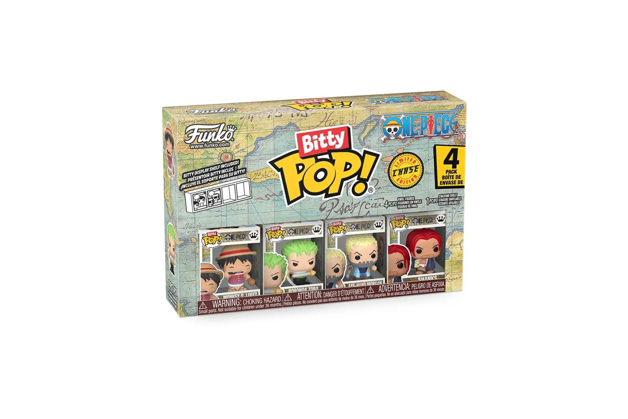Набор фигурок Funko POP! Bitty Animation: One Piece - Luffy 86892 Ван Пис, 4 шт