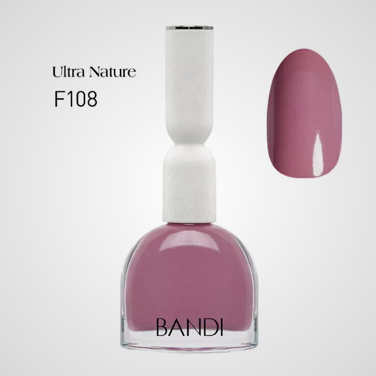 Лак для ногтей тон F108s Mauve pink 10 мл BANDI ULTRA NATURE F108s Mauve pink Лак 10 мл
