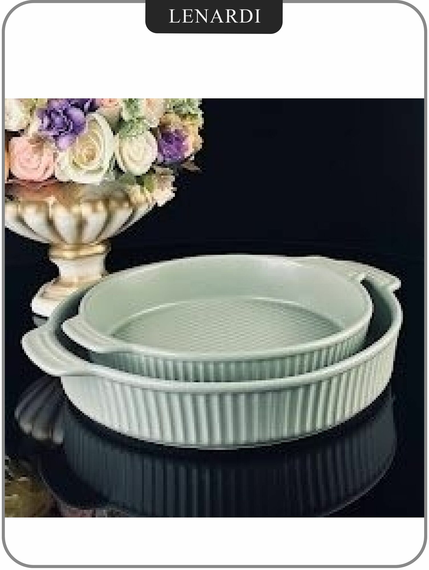 Глубокое блюдо для запекания Lenardi 25см, фарфор