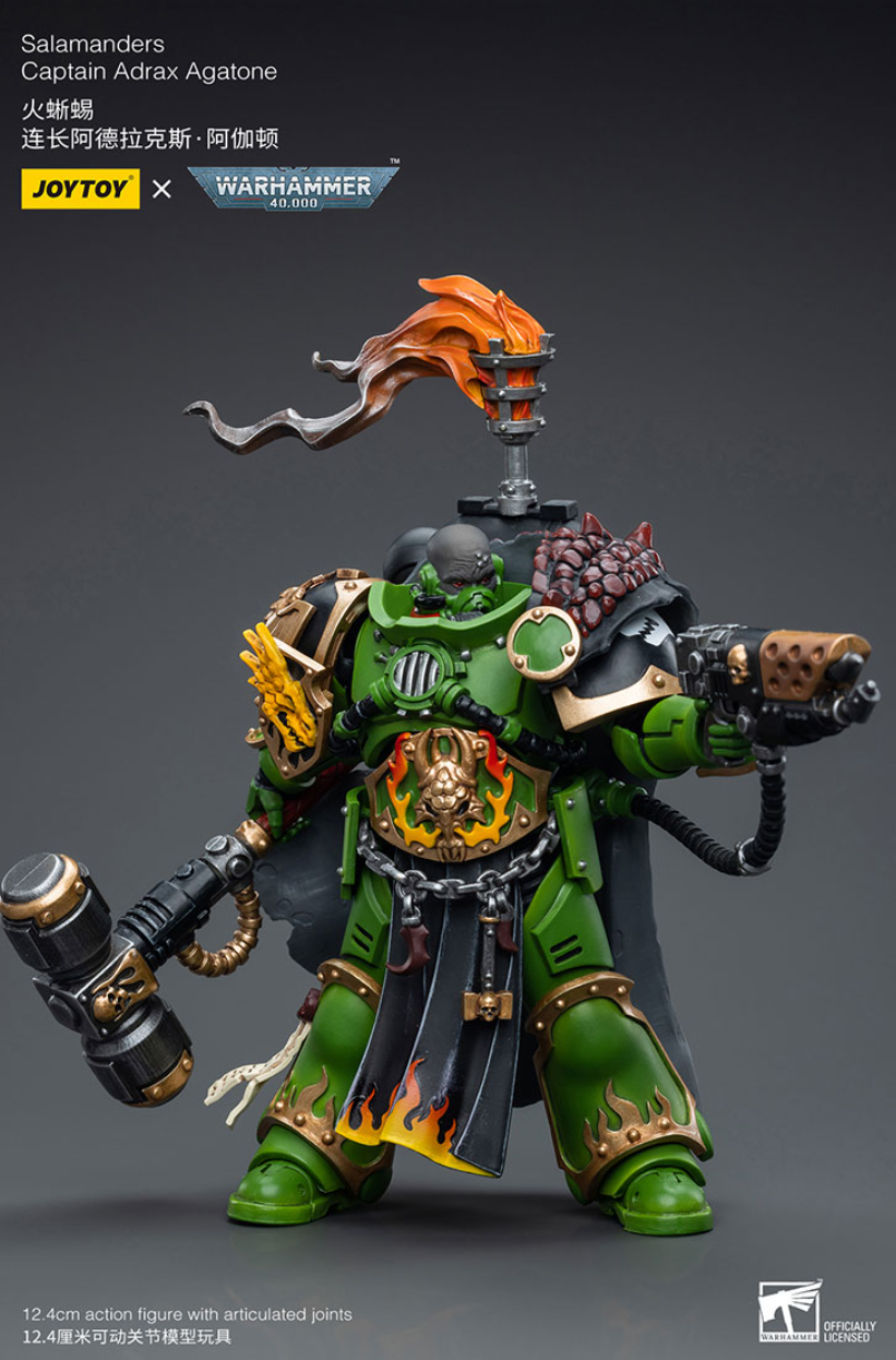 Фигурка JOYTOY Warhammer 40000 Salamanders Captain Adrax Agatone
