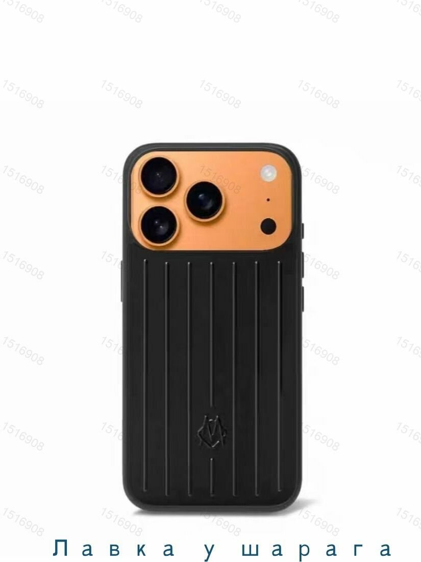 Чехол для смартфона Apple, чехол для смартфона RIMOWA, совместимый с iPhone17pro, черный из алюминиево-магниевого сплава(magsafe не поддерживается, поддерживается пакет магнитных карт)