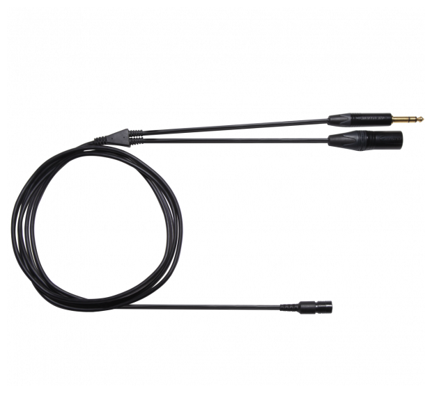 Кабель Shure BCASCA-NXLR3QI с разъемами Neutrik XLR и 6.3 мм для гарнитур BRH, черный — фото 1