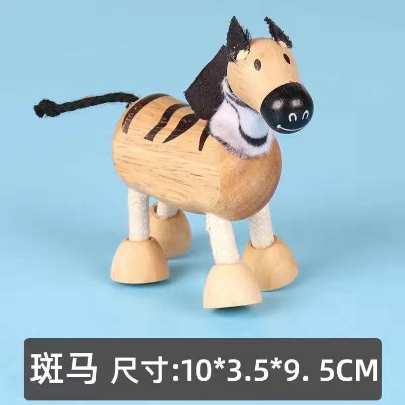 Современные минималистичные деревянные фигурки животных, имитированные шарнирные модели животных, экологически чистые куклы из массива дерева, детские деревянные игрушки.