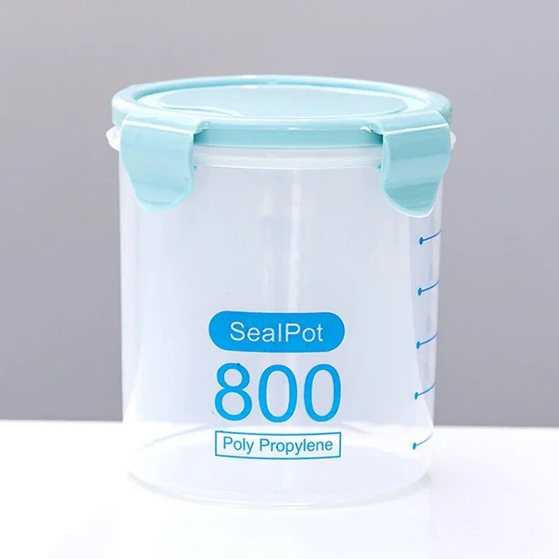 Пластиковые контейнеры для хранения еды Голубой, Blue-800ml