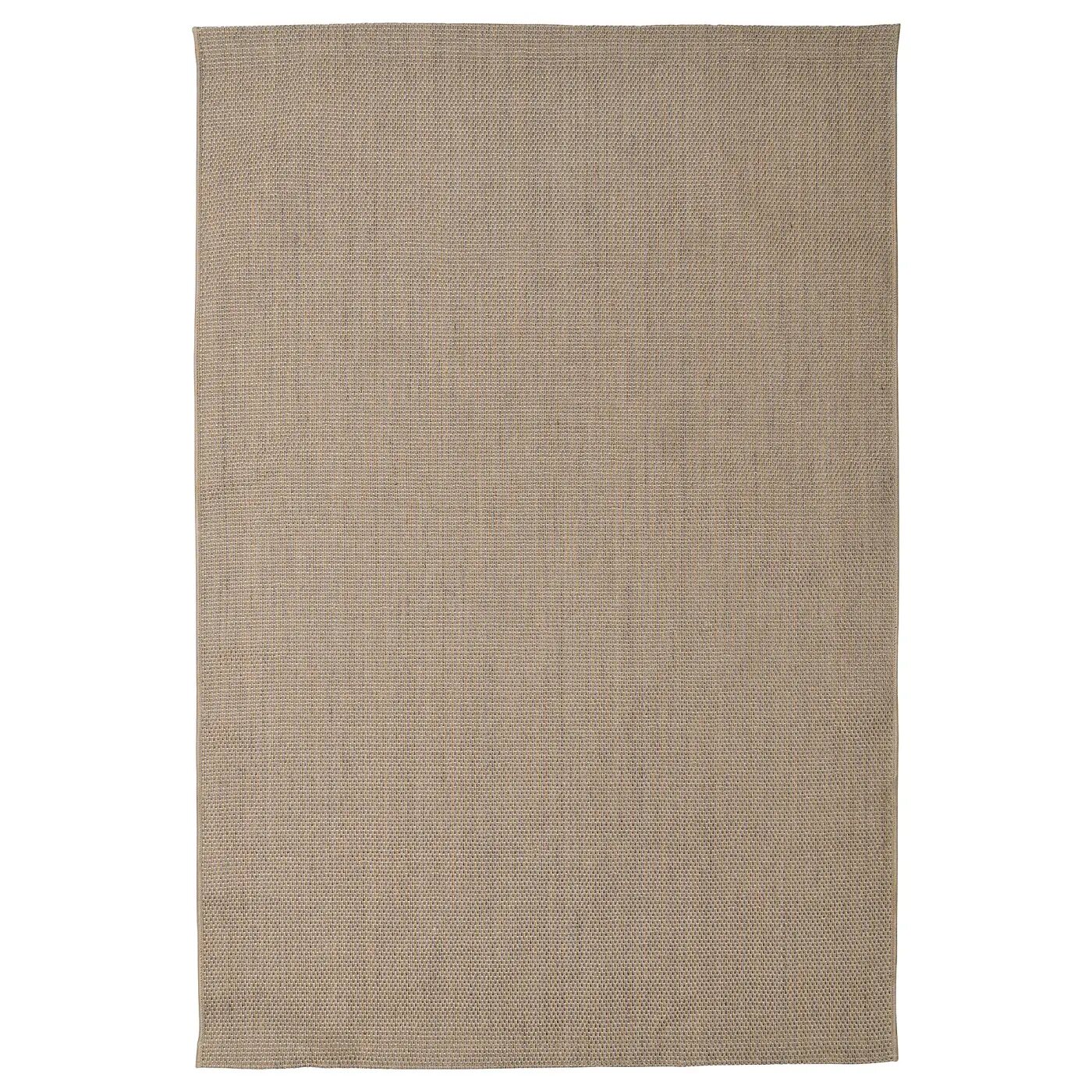 Ковёр VODSKOV, плетёный, натуральный/светло-серый, 133x195 см