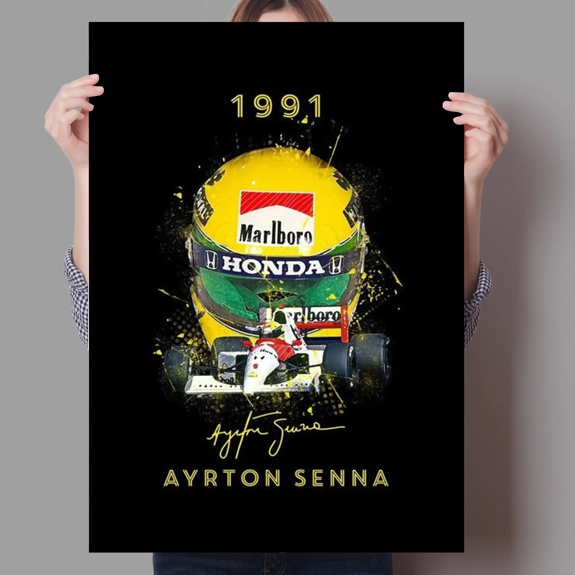 Постер Ayrton Senna 1991, F1, 40x60см, без рамки, P2