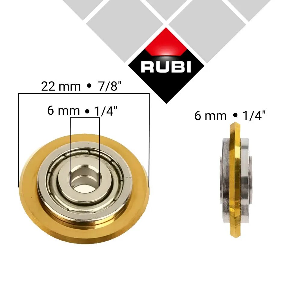 Резец роликовый/победитовый 22 мм(7/8)/для плиткореза RUBI X-ONE SLIM TQ TP