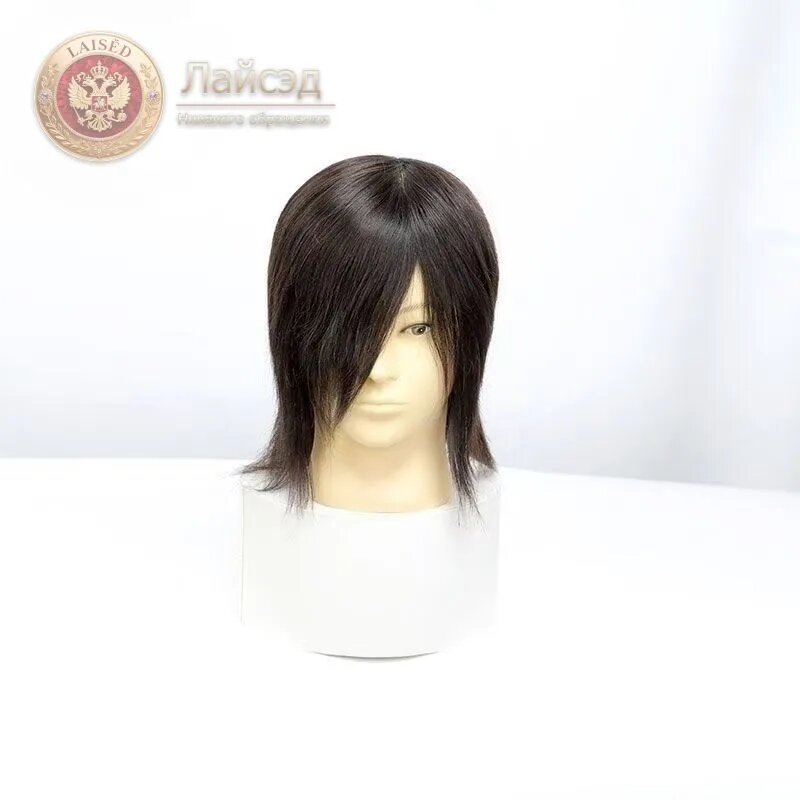 Мужская голова манекен с натуральными волосами для тренировки окрашивания и завивки