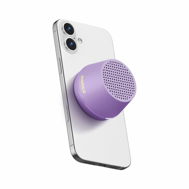 Магнитный беспроводной динамик MagSafe Momax 1-Vibe Go Lite - сиреневый