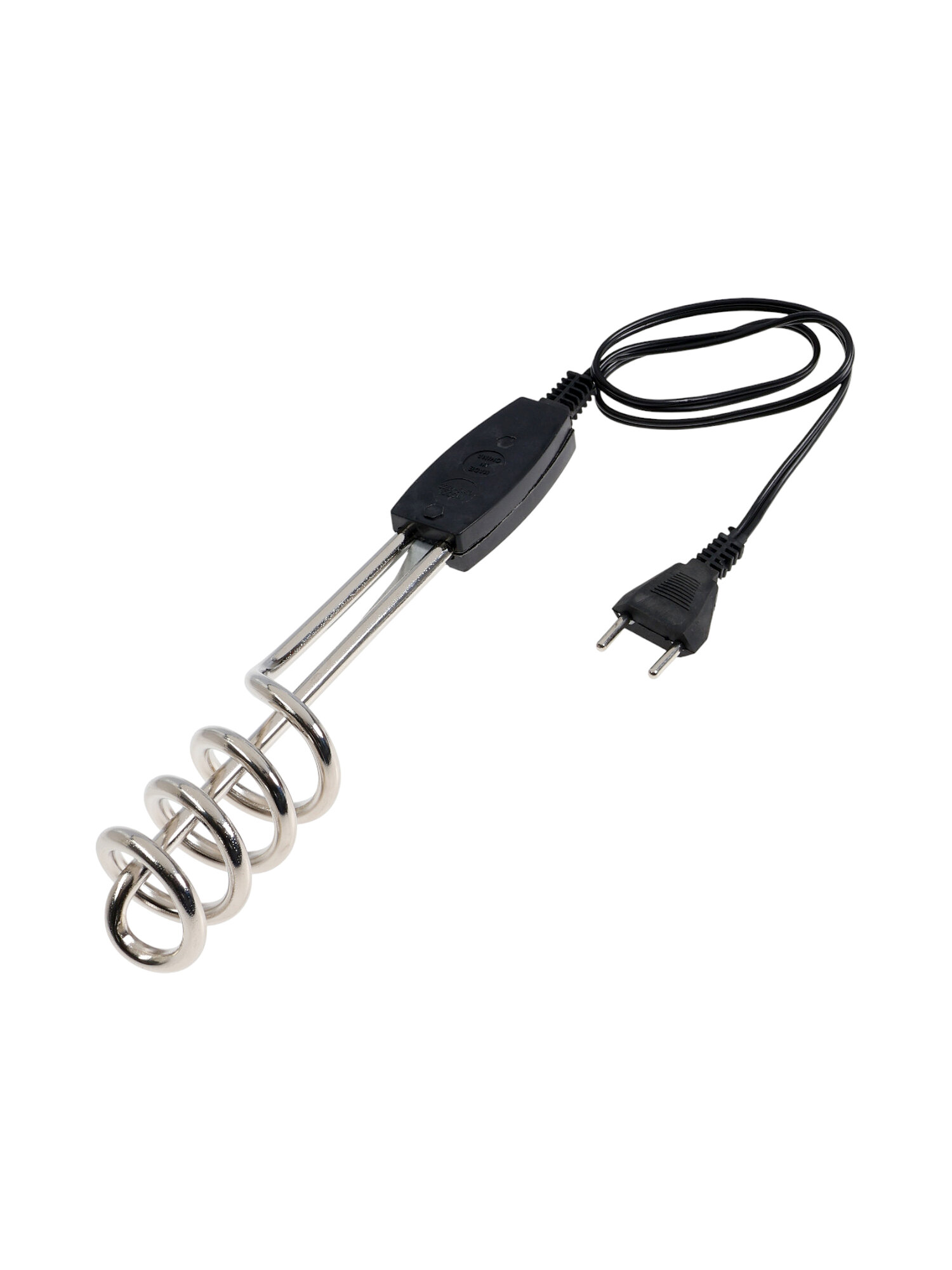 Электрокипятильник, 1000 Вт, спираль пружина, 25х4.5 см, 220 В, чёрный