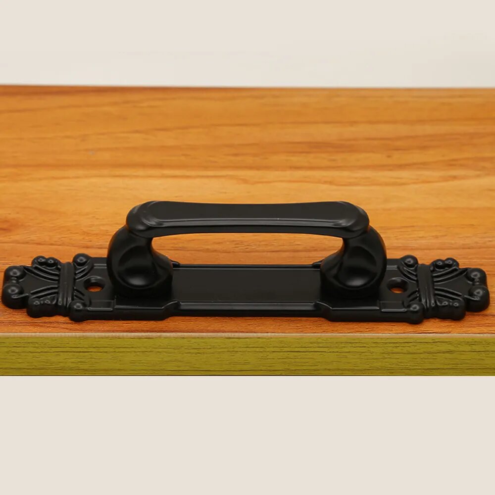 Ручка для амбарной двери металлическая цельная черная для тяжелых раздвижных дверей и деревянных гаражных ворот