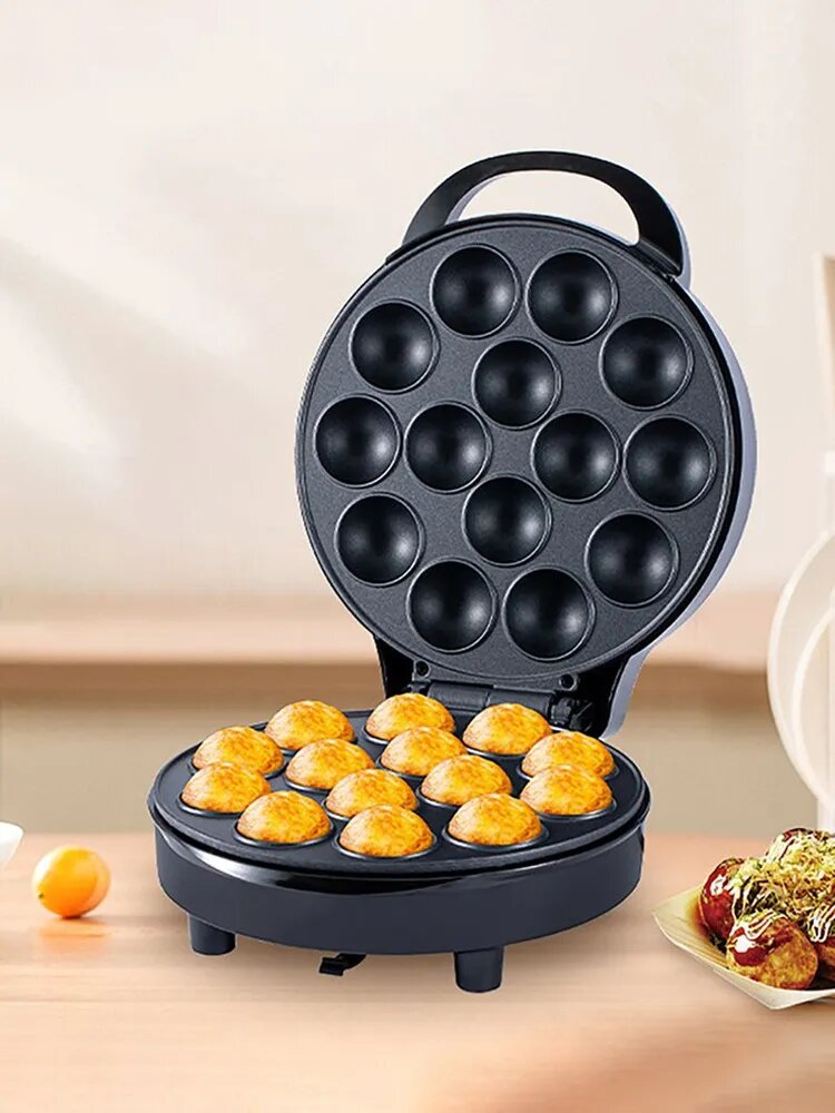 Вафельница PP-KC01467-260121P-25 для такояки, черная, на 12 порций