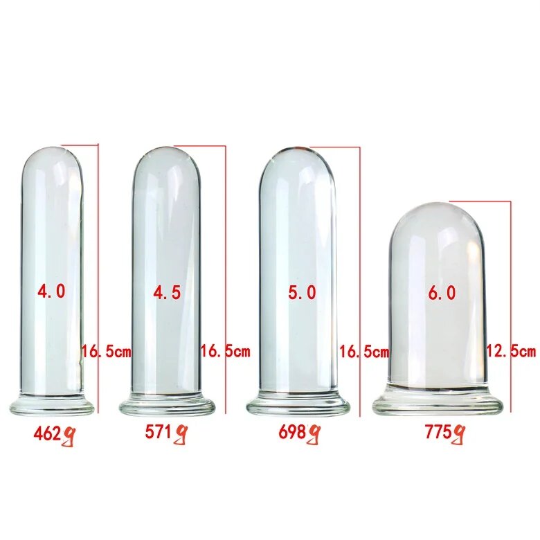 VaHppy Glassy секс-игрушки Columnar Анальная пробка Женский мастурбатор 8 стилей Диаметр 2-6 см 6cm
