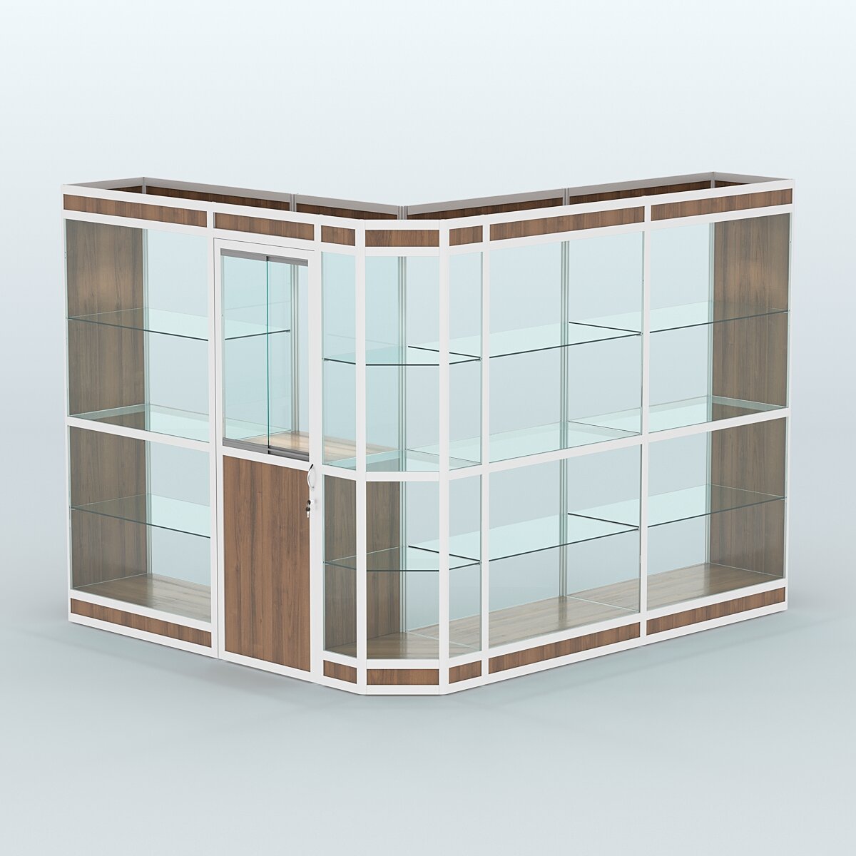 Павильон из профиля угловой №3в (5,5 кв. м), Орех