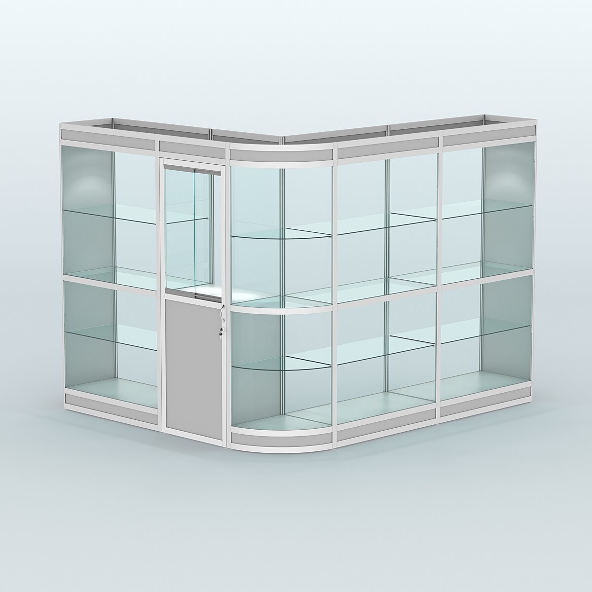 Павильон из профиля угловой №2в (5,5 кв. м), Серый