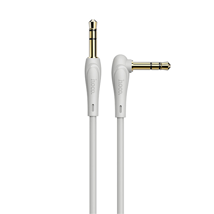 Кабель AUX, Jack 3,5mm(m) - Jack 3,5mm(m) HOCO UPA14, 1.0м, круглый, нейлон, цвет: серый