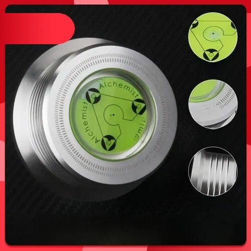 Клемп (прижим) для виниловых проигрывателей с уровнем, универсальный, стабилизирующий пластинку