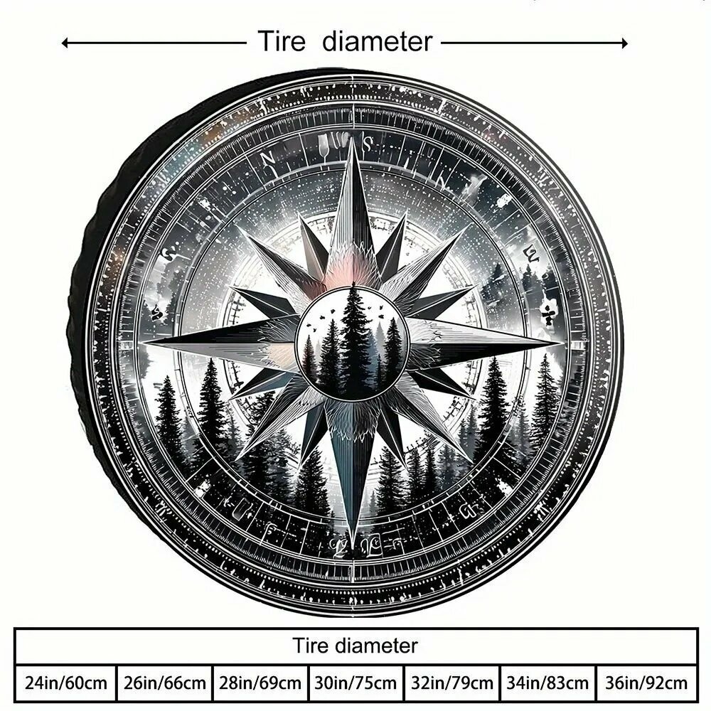 Чехол на запасное колесо, диаметр до 15"