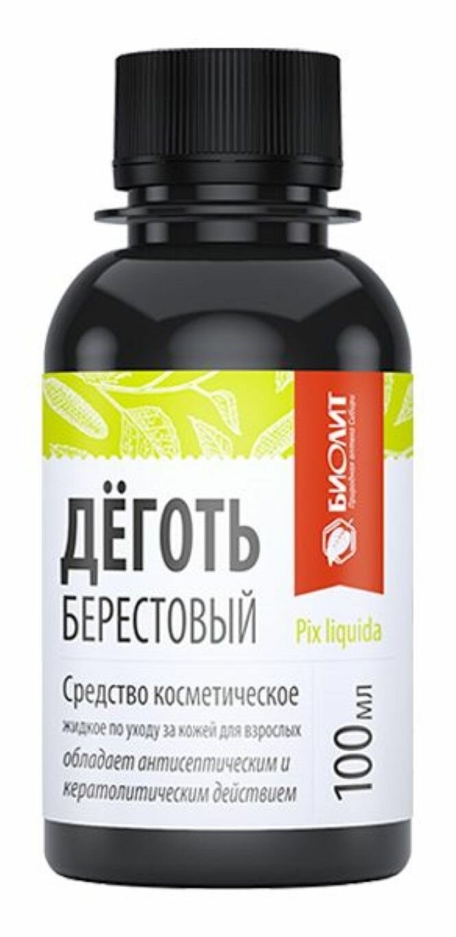 Косметическое средство Биолит. Природная аптека Сибири "Деготь березовый", жидкое, 100 мл