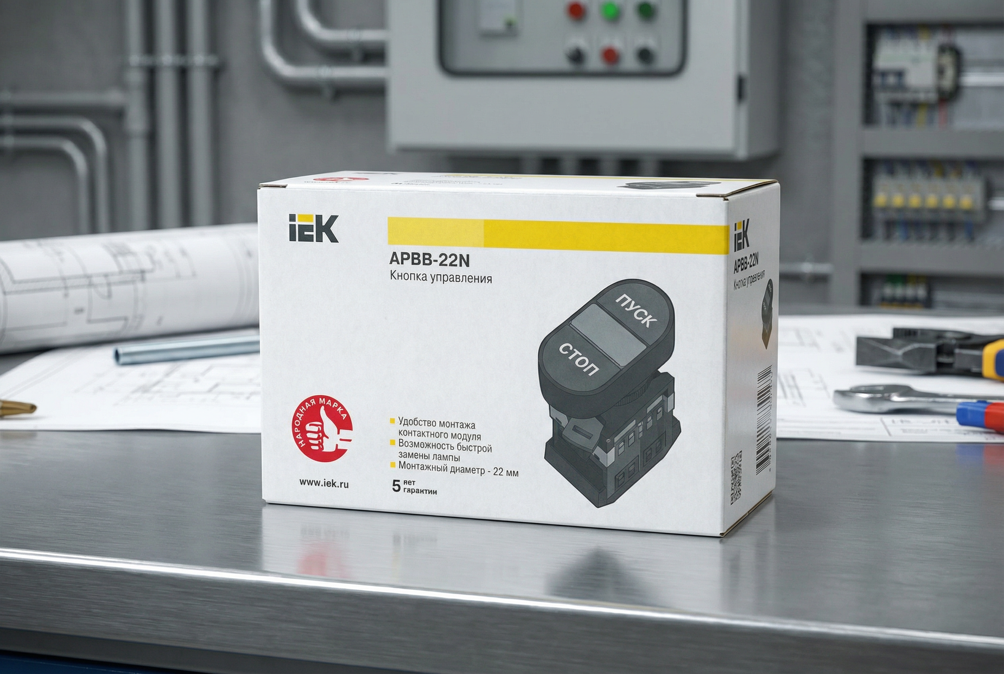 Кнопка EKF APBB-22N Пуск-Стоп овальная 220В NO+NC PROxima pbn-apbb-o