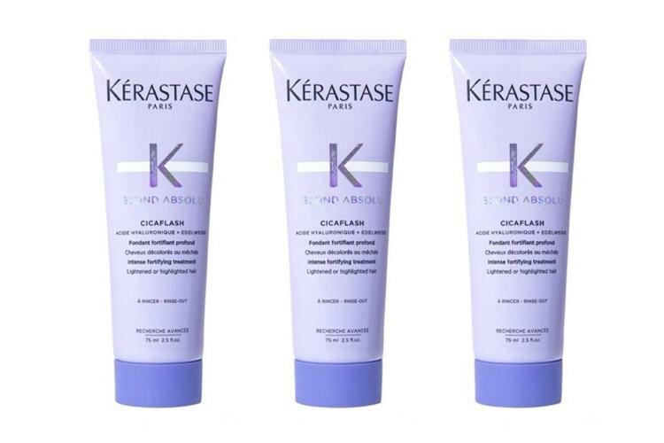 Интенсивная маска-кондиционер унисекс KERASTASE Cicaflash для восстановления и сглаживания с гиалуроновой кислотой, 75ml*3