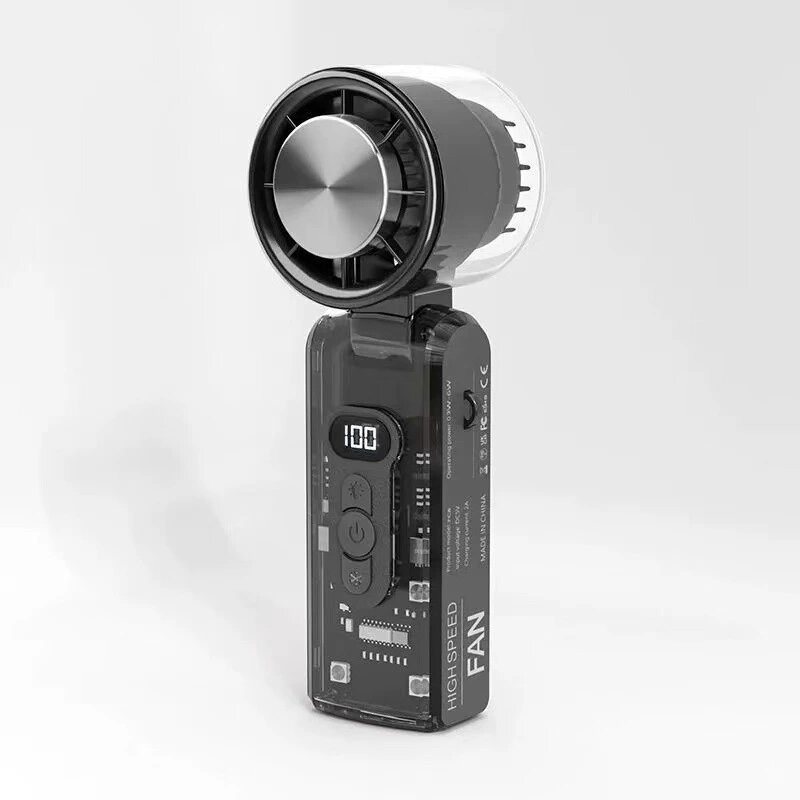 Вентилятор Transparent Mecha, прозрачный, стильный, мини, для охлаждения, Black