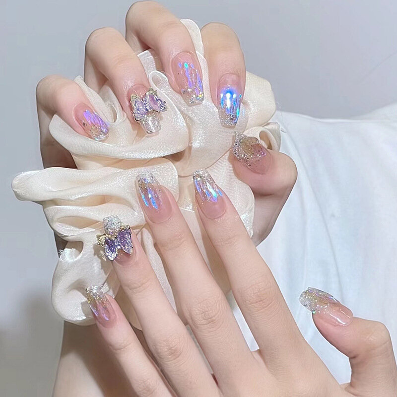 Net celebrity hot style broken diamond glitter nail art piece Z230-бесплатный набор для дизайна ногтей