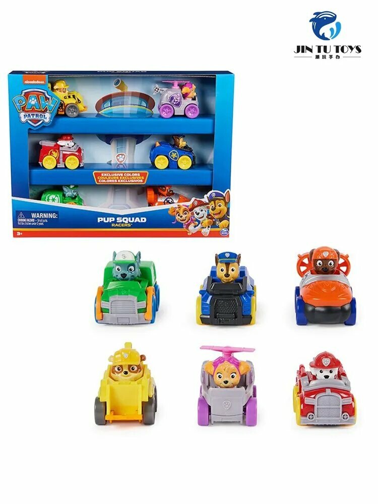 Щенячий патруль Spin Master Paw Patrol Pup Squad Racers / Этот игрушечный набор Щенячий патруль гоночный автомобиль для собак станет прекрасным подарком для детей в возрасте от 3 лет и старше.