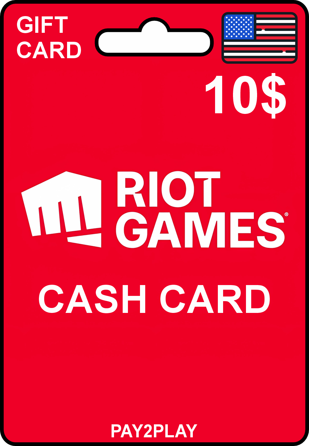 Подарочная карта Riot Games 10 USD / США / Цифровой ключ, Пополнение счёта / Riot Games Cash Card