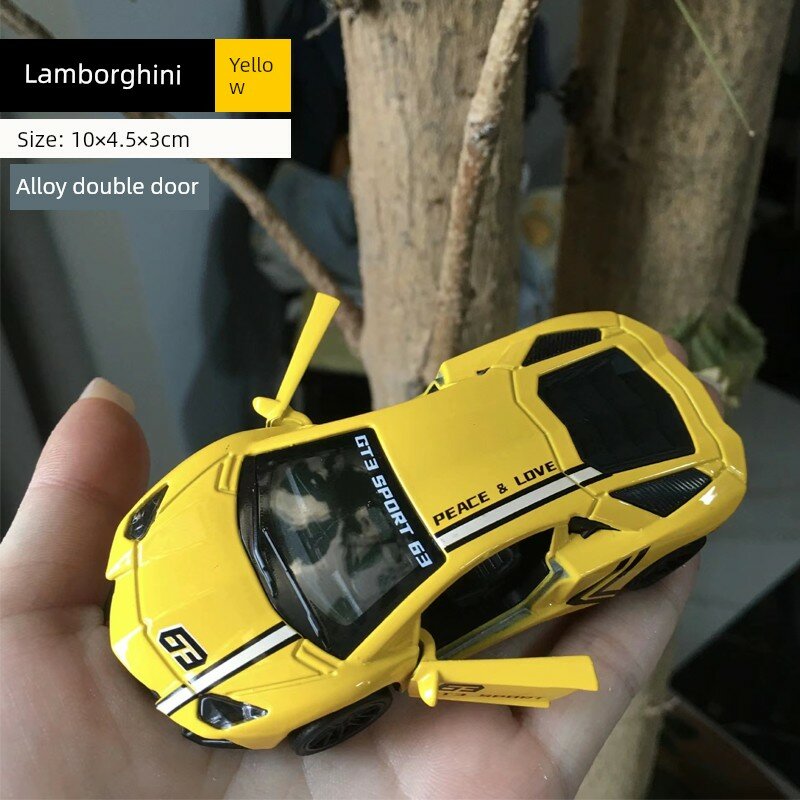 Модель автомобиля 1:43 масштаба Track Edition желтого цвета, металлическая, прочная игрушка для мальчиков